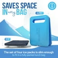 Reusable XL Slim Ice Packs for Lunch Boxes with Handle (4 Pack) BPA ...