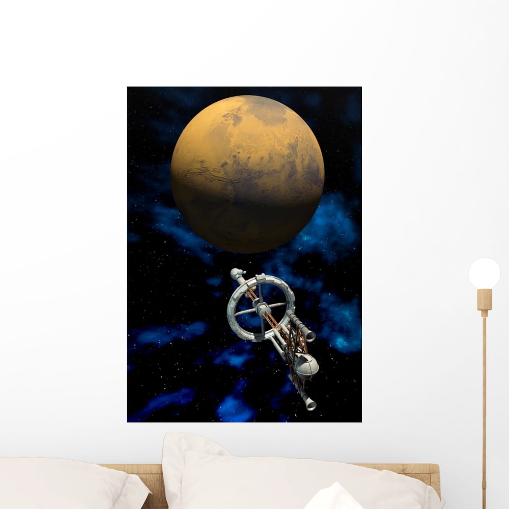Mars Manned Mission Wall Mural Decal Sticker, Wallmonkeys Peel & Stick ...
