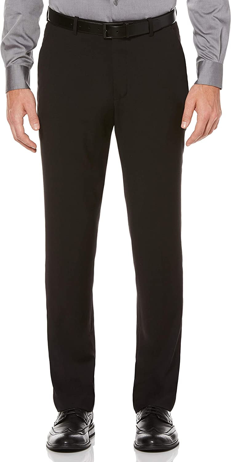 Perry Ellis Men's Slim Fit Flat Front Pant, Black, 36/29 - Walmart.com