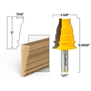Yonico 12343 - 3 Bit Router Bit Set for Cabinet Doors & Wood, Round ...