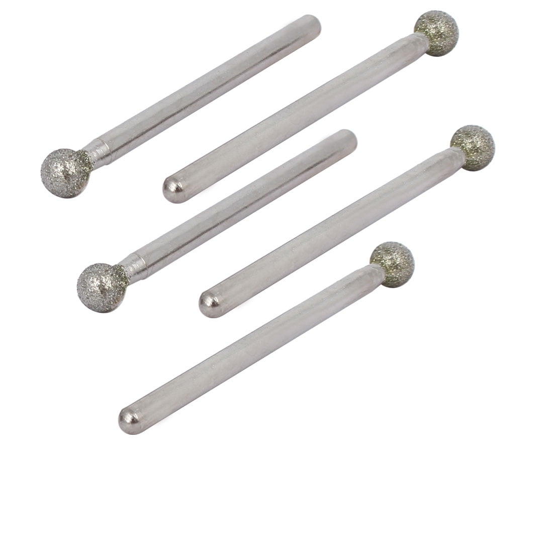 3mm 1/8" Shank 5mm Dia Diamond Head Ball Shaped Grinding Mounted Point ...