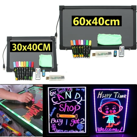 USB Flashing LED Message Writing Sign Board Illuminated Erasable Neon ...