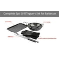 PitMaster King 5pc Grill Topper BBQ Grilling Matte Black Pan and Tray ...