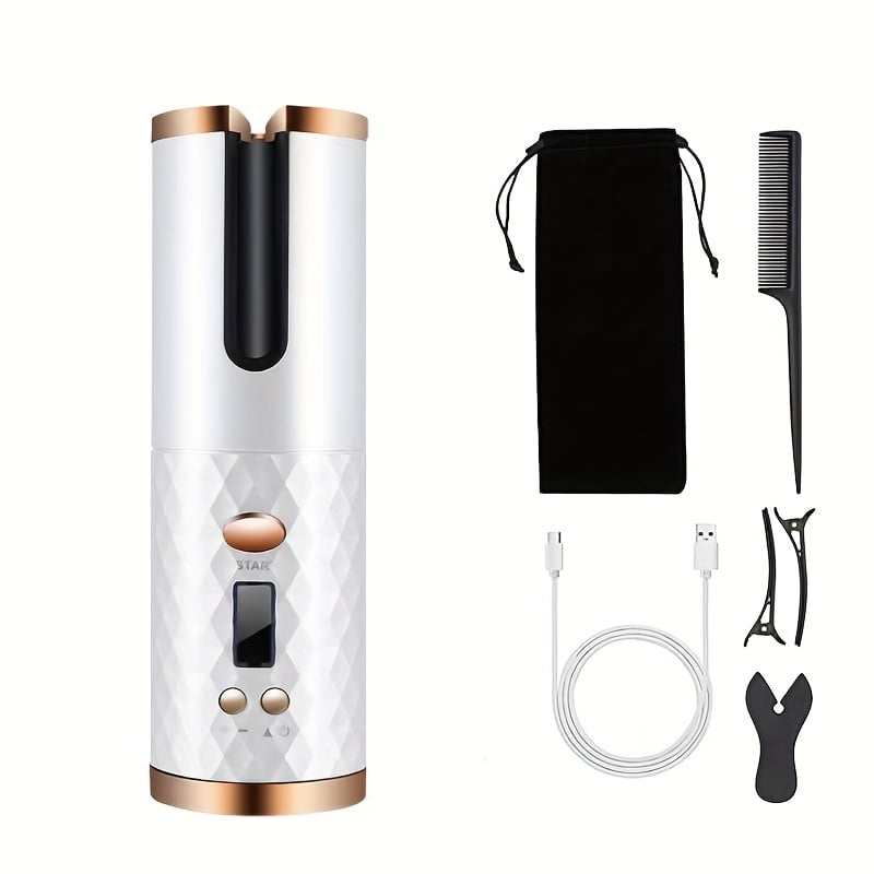 Click here for Grm Cordless Automatic Curler: 6 Temperature Setti... prices