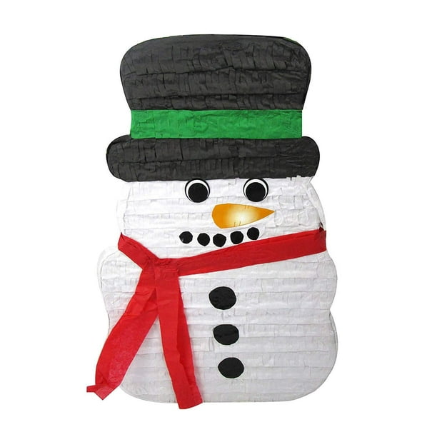 Snowman Pinata, White, 14in x 20in - Walmart.com