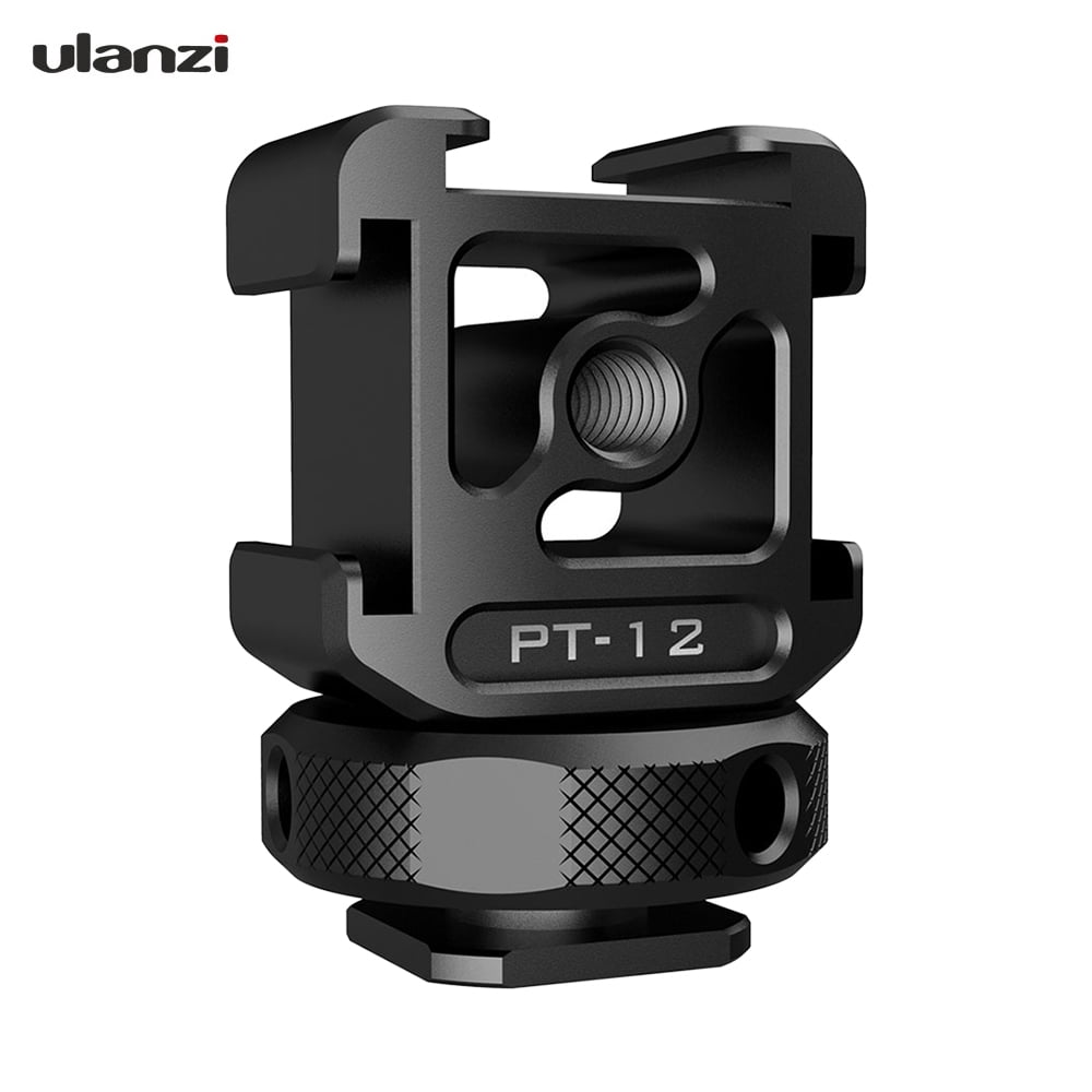 Ulanzi Triple Cold Shoe Mount Adapter Aluminum Alloy with 3 Cold Shoe ...