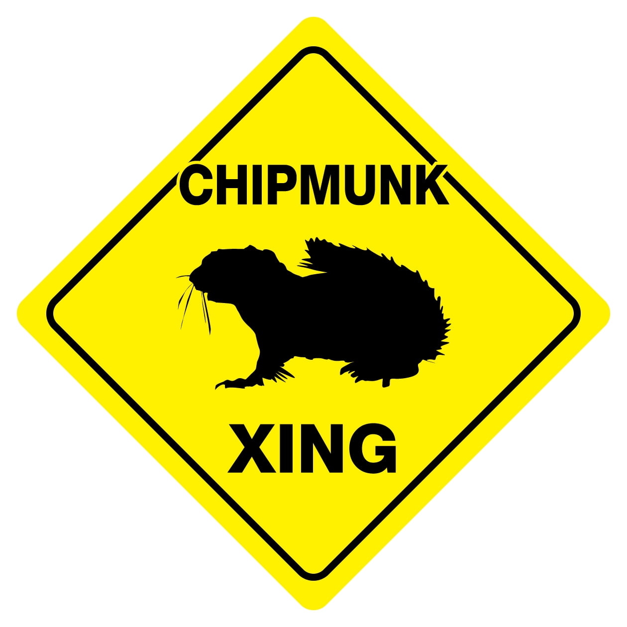 CHIPMUNK CROSSING Funny Novelty Sign - Walmart.com
