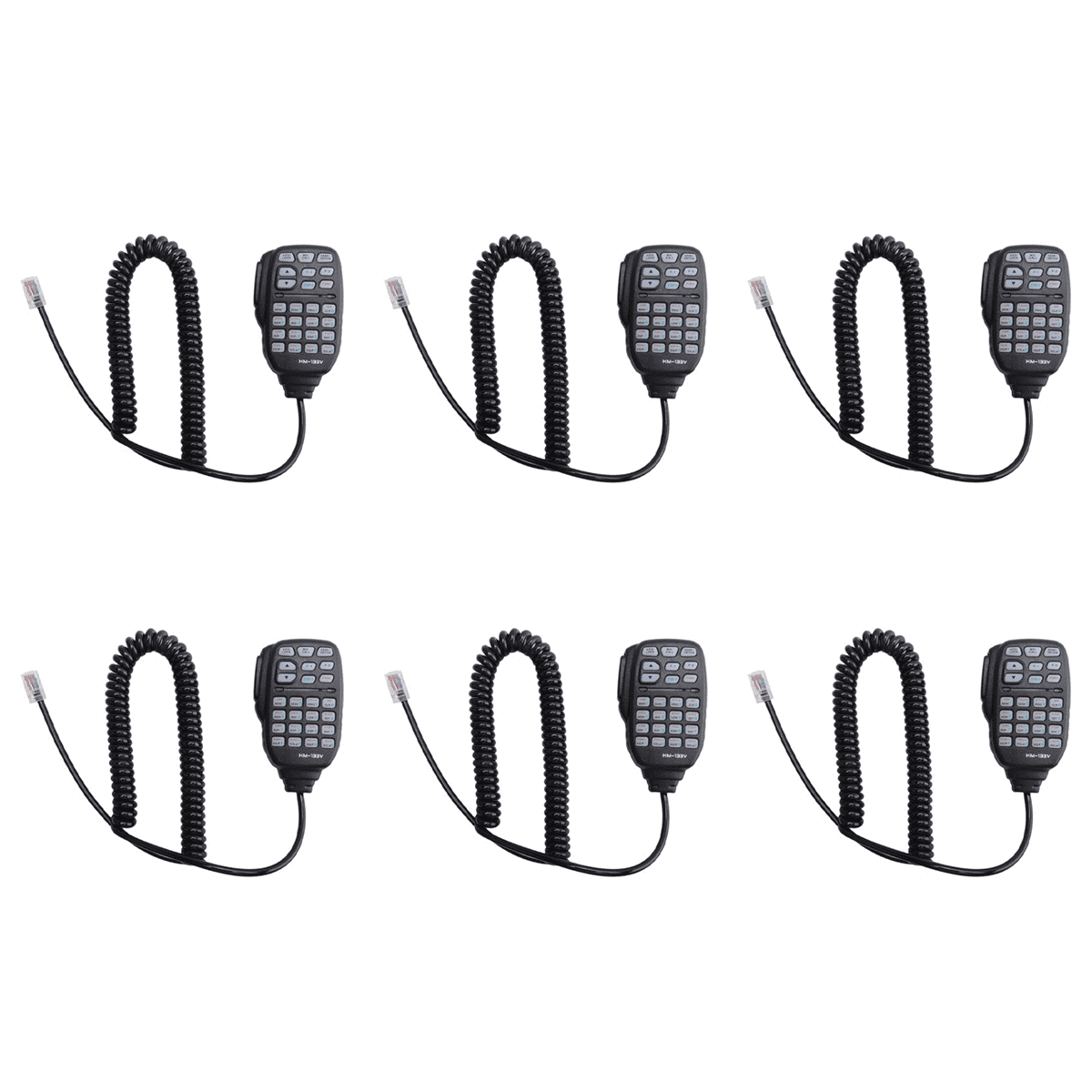 6X HM-133 Microfono de Mano Microfono de Hombro Portatil para Radio IC ...
