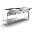 Five Pan Open Well Electric Steam Table with Undershelf, 240V, KM-OWS-5 ...