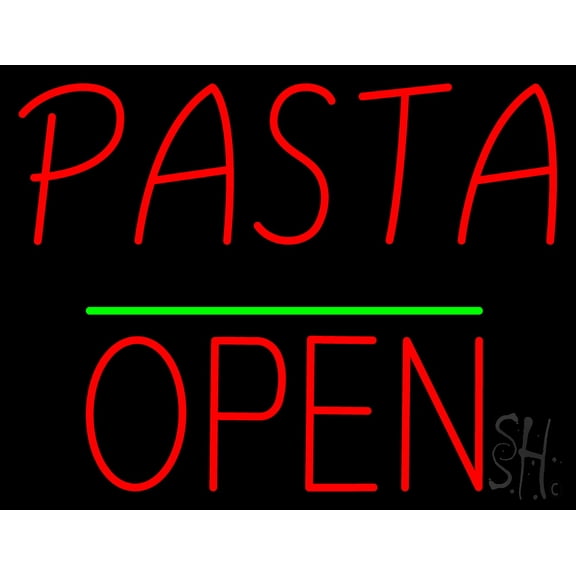 Deli Block Open Green Line LED Neon Sign 15 x 19 - inches, Clear Edge ...