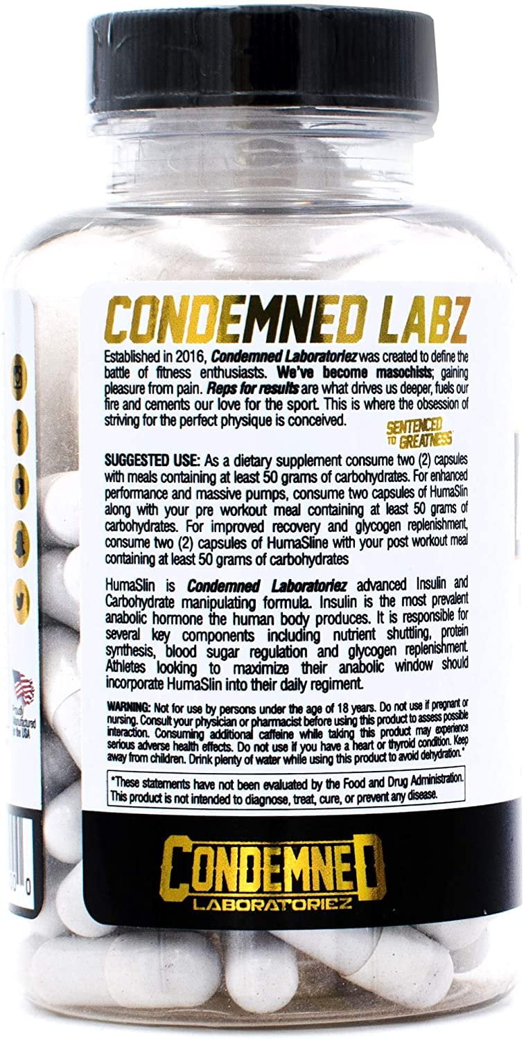 Buy Condemned Labz, Humaslin, Glucose Carb-Compliment Supplement - 60 Ct Online at Lowest Price ...