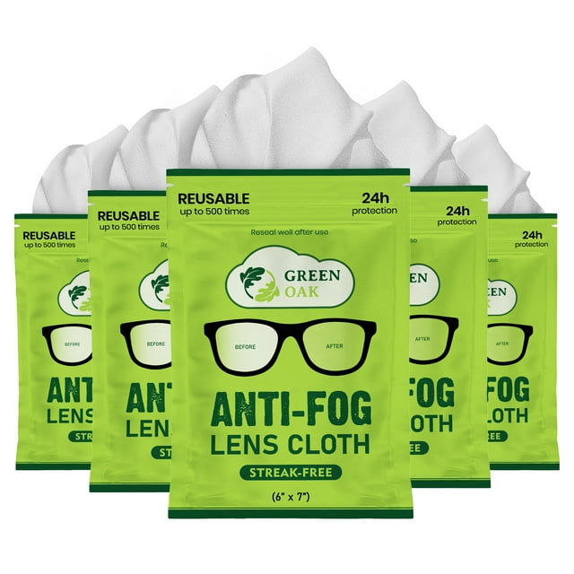 Dry Anti Fog Cloth – Green Oak Microfiber Cloth for Glasses Goggles ...