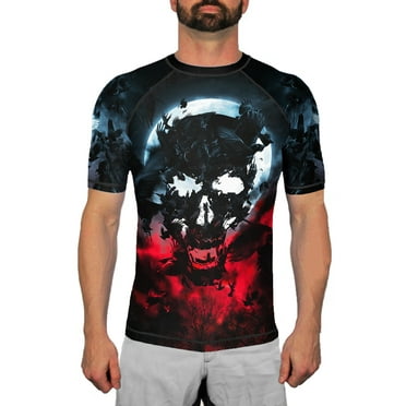 Raven Fightwear Men's Black Dragon BJJ Jiu Jitsu Rash Guard MMA ...