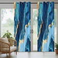 Abstract Art Outdoor Curtains for Patio Waterproof, Water Ripple Gold ...