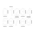 Door Label Number Plate Sign with Screw Modern Numbers Address Sign ...