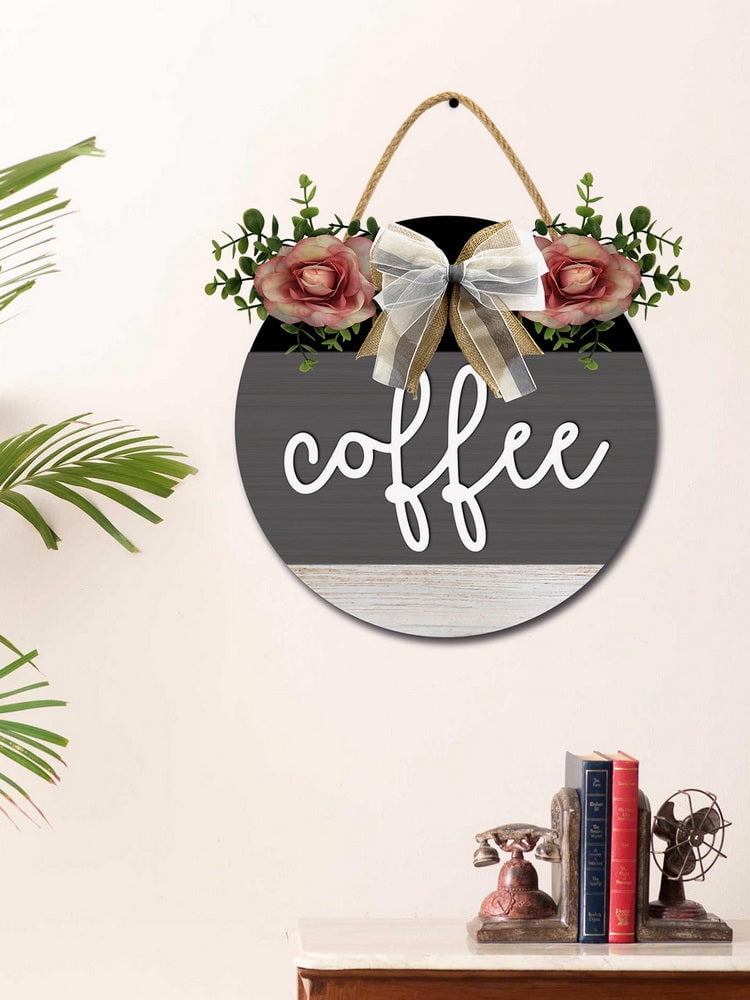 Eveokoki Coffee Sign Rustic Wood Coffee Sign Farmhouse Coffee Bar Wall ...