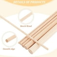36Pcs Dowel Rods Wood Sticks 3/4/5/6/8/10mm Assorted Sizes Beech Sticks ...