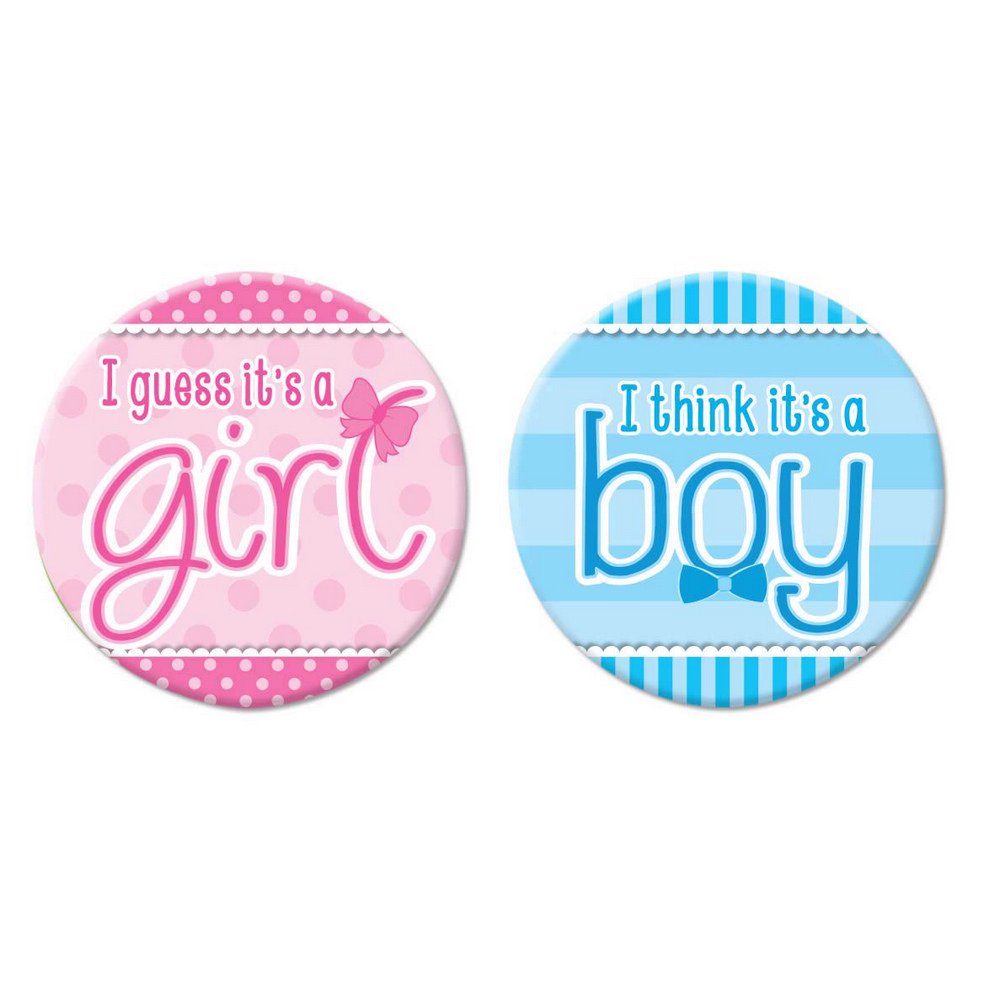 Gender Reveal Buttons (12) - Walmart.com - Walmart.com