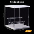 1Set 3-Tier Transparent Acrylic Minifigures Display Case Dustproof Case ...