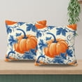 Blue and Orange Fall Pillow Covers 20x20 Inch Set of 2, Fall Decor ...