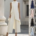 2026 New Elegant High Neck Sleeveless Jumpsuit for Women, Irregular ...