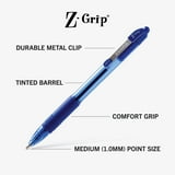 Z-Grip Comfort Retractable Ballpoint Pen, 1.0mm, Blue Ink, 24 Pack ...