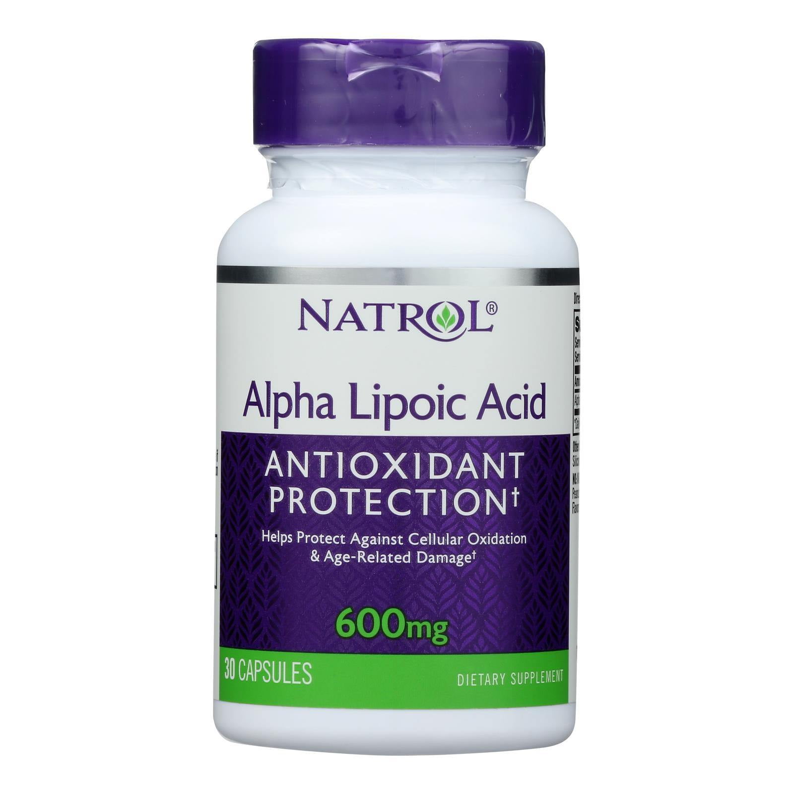 Natrol Alpha Lipoic Acid - 600 mg - 30 Capsules - Walmart.com