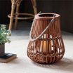 Rustic Western Farmhouse Galvanized Metal Pillar Candleholder Trapezium ...