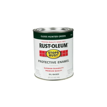 Rust-Oleum Stops Rust Gloss Protective Enamel, Hunter Green, Quart ...