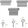 300 Pieces Small Screw Eye Pins 3 Sizes Screw Threaded Eye Pin Hooks ...