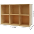 6 Cube Storage Shelf, 35.4x11.8x23.6 Inch Solid Wood Bookshelf ...