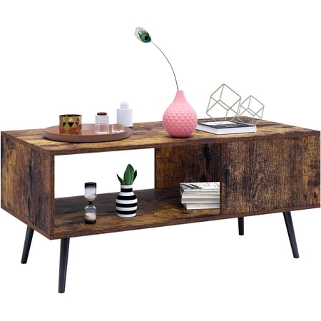 Retro Coffee , Vintage TV Stand, Modern Wood Center Sofa Dining with ...
