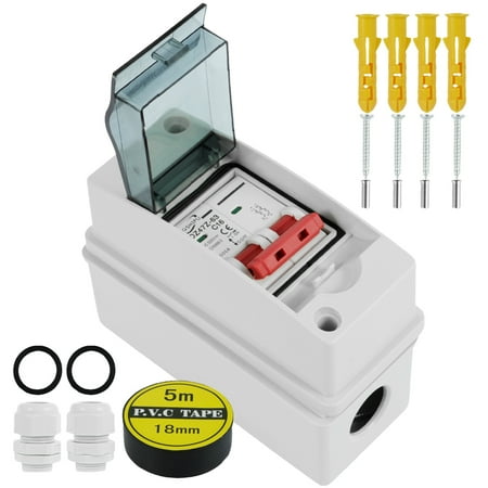 Circuit Breaker Solar DC Circuit Breaker Box 16A 500V 2 Pole Disconnect ...