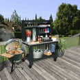 GDLF Outdoor Kitchen Cart, BBQ Prep Station with Storage, Large Potting ...