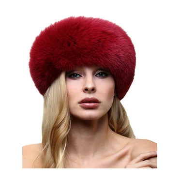 New Thick Fluffy Russian Cap Faux Fur Headband Hat Winter Earwarmer Ski ...