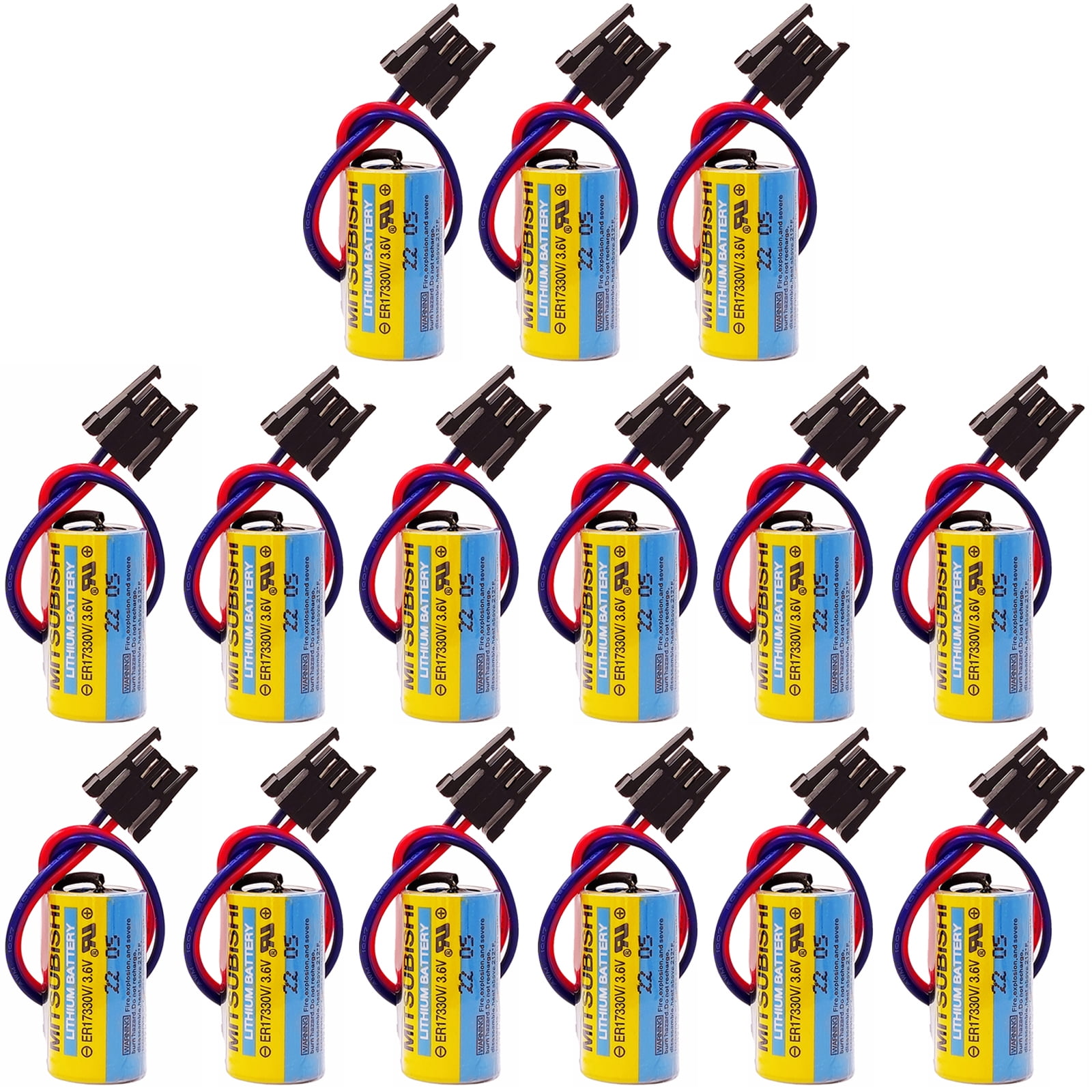 15 Pack A6BAT PLC Lithium Battery 3.6V for Mitsubishi Servo A6bat ...