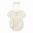 2 Pack Textured Cotton Infant Girl Skirted Bodysuit Set, Lace Wooden ...