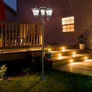 KMC Extra Bright Patio LED Solar Powered Lamp Post Light for Porch ...