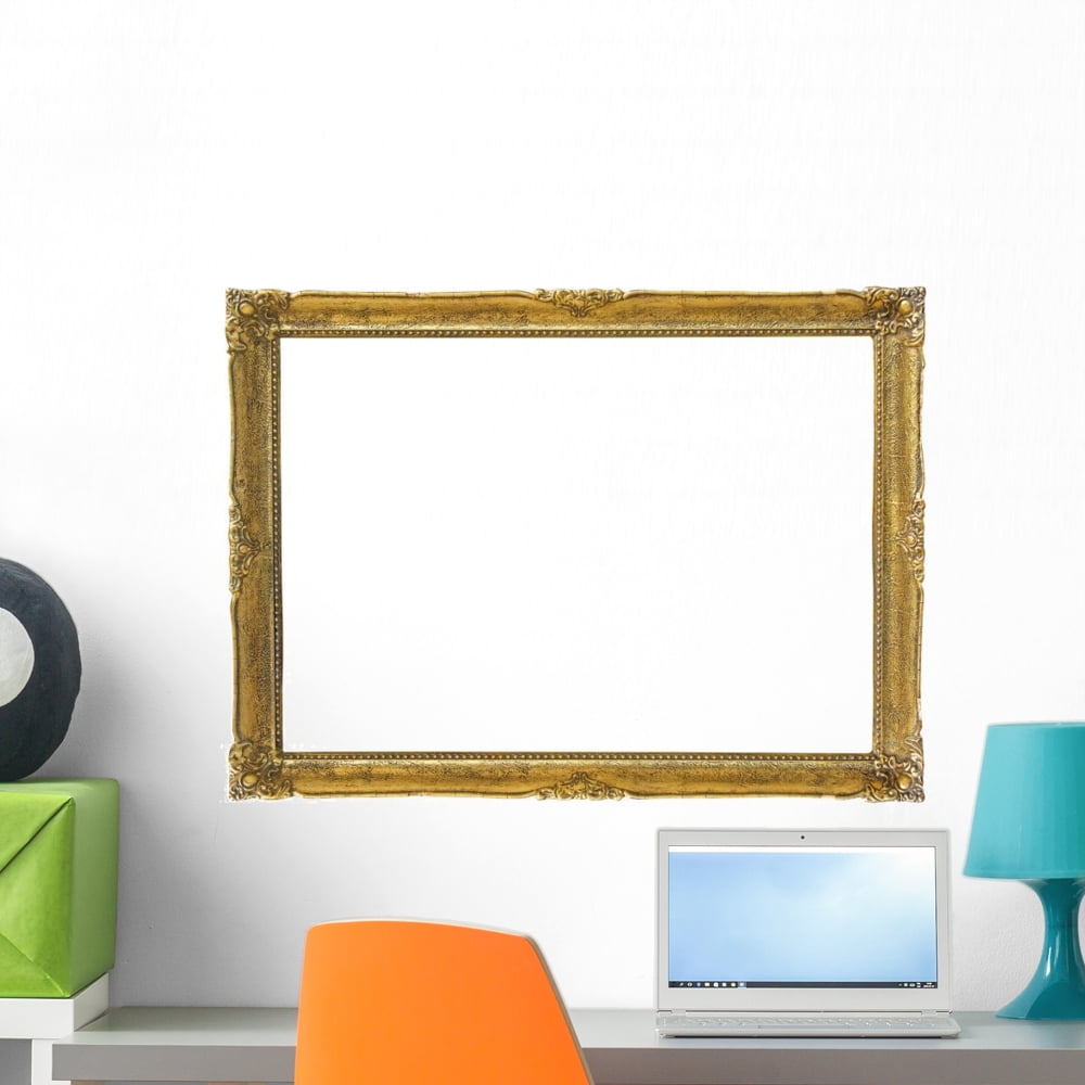 Vintage Golden Frame Wall Mural Decal by Wallmonkeys Vinyl Peel and ...