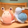 25cm Cute Snail Plush Toy, Soft Stuffed Animal in Pink/Yellow/Blue ...
