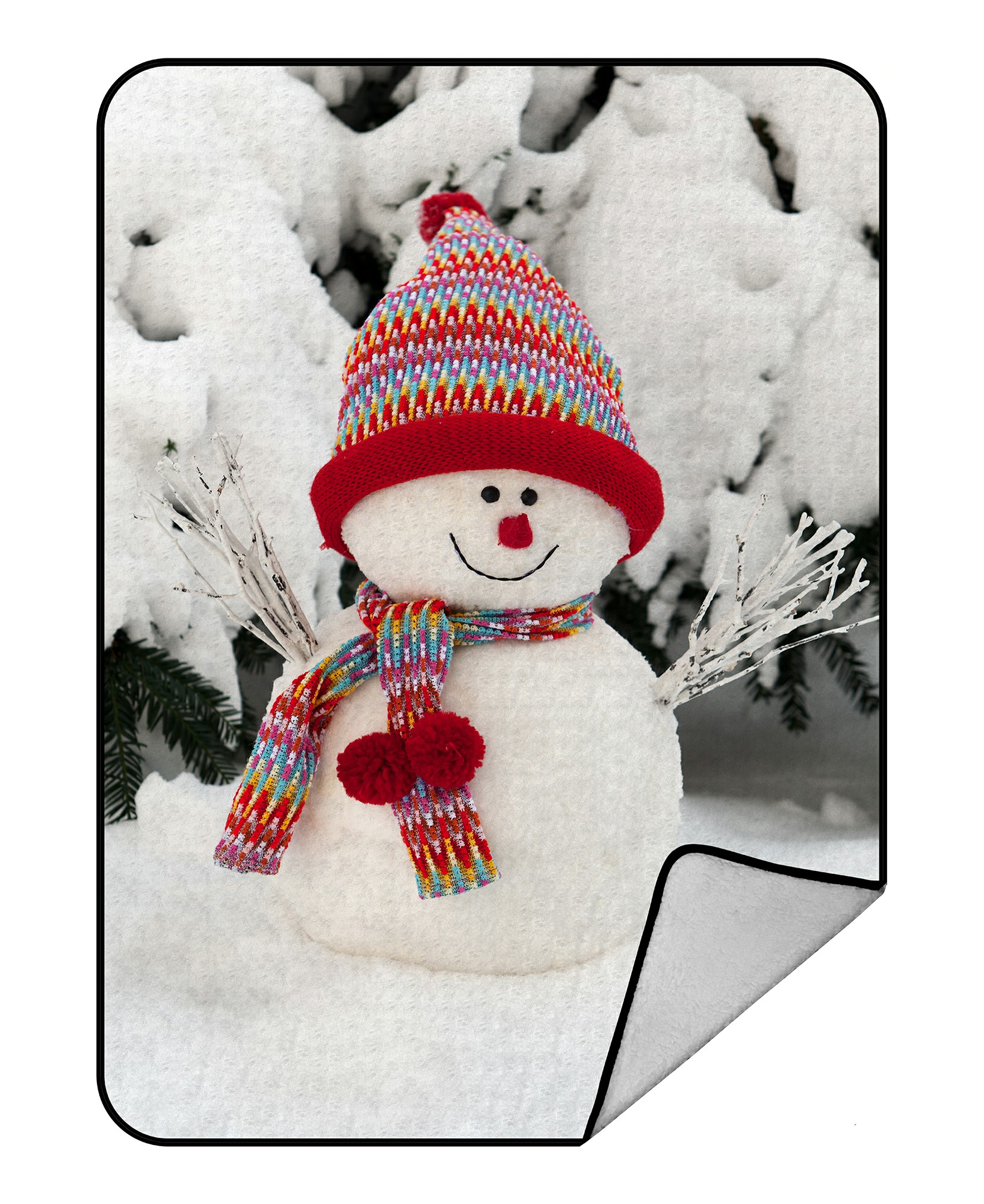 ABPHQTO Snowman Fleece Blanket Fleece Back Throw Blanket 58x80inch ...