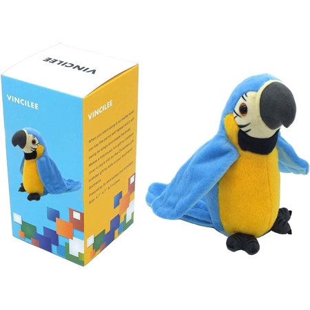Talking Parrot Repeats What You Say Talking Bird Plush Animal Toy ...