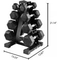 BalanceFrom 100LB Rubber Hex Dumbbell Set, 5-20 lbs Pairs, A-Frame Rack ...
