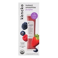 Kencko Organic Instant Fruit and Veggie Smoothies Powder Pack with Blue ...