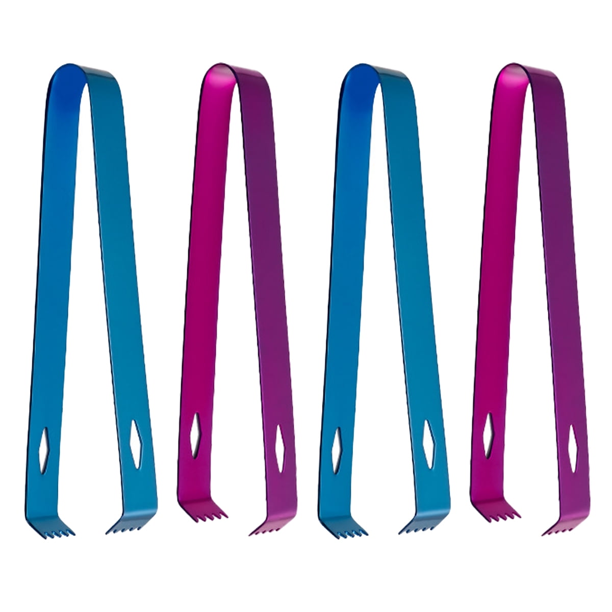 4pcs Utensils Salad Tongs Buffet Tongs Easy Grip Stainless Steel ...