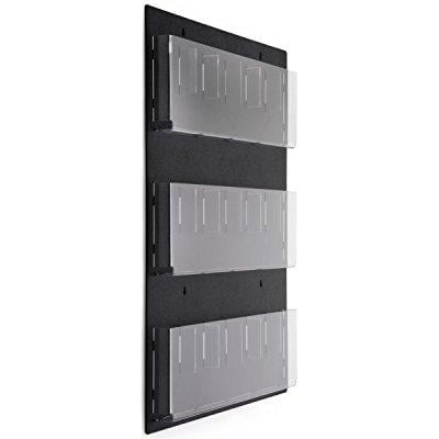 displays2go wall mounted literature rack, hanging with adjustable ...