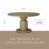 Maven Lane Mila Contemporary Round Wooden Dining Table in Refined Grey ...