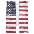 4 of July Sheer Curtains for Living Room Bedroom American Flag Red ...