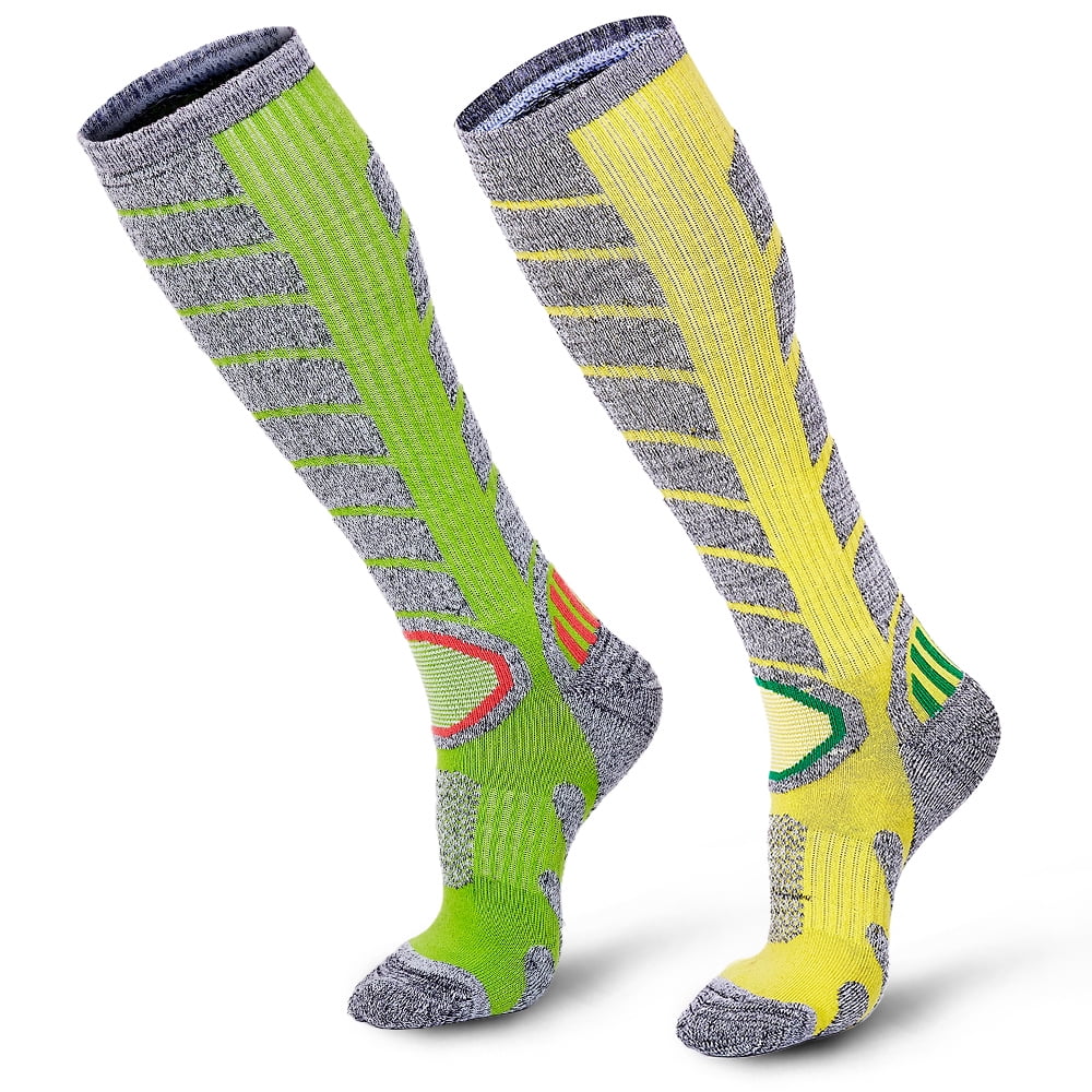 2 Pairs Men Women Terry Thermal Ventilation Stockings for Outdoor ...