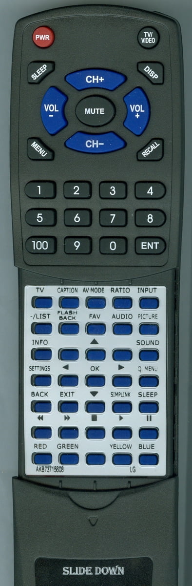 Replacement Remote for LG AGF76692601, RTAKB73715608, AKB73715608 ...